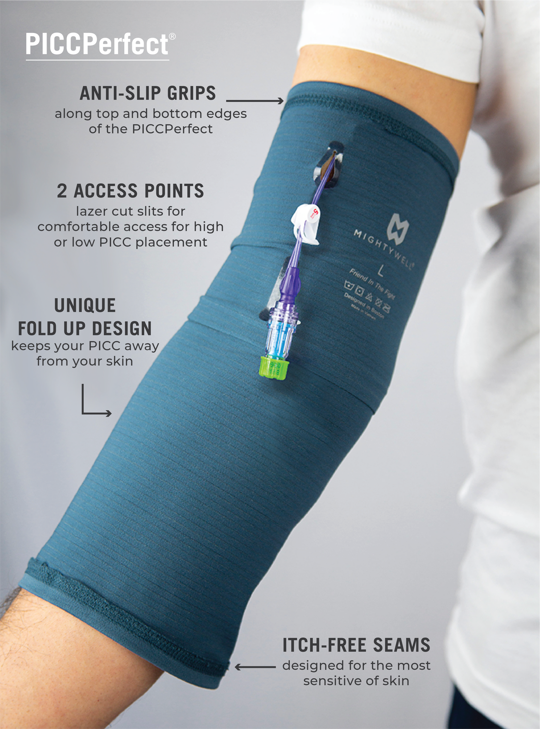 PICCPerfect® Antimicrobial PICC Line Cover By Mighty Well